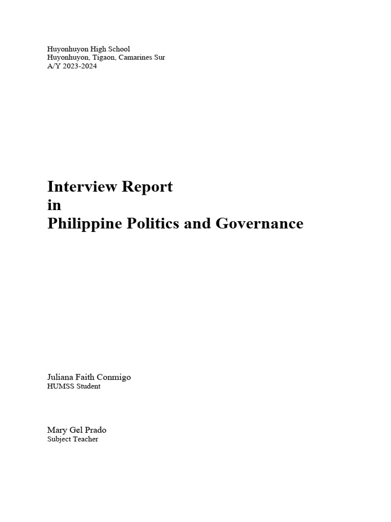 Interview Report Pdf