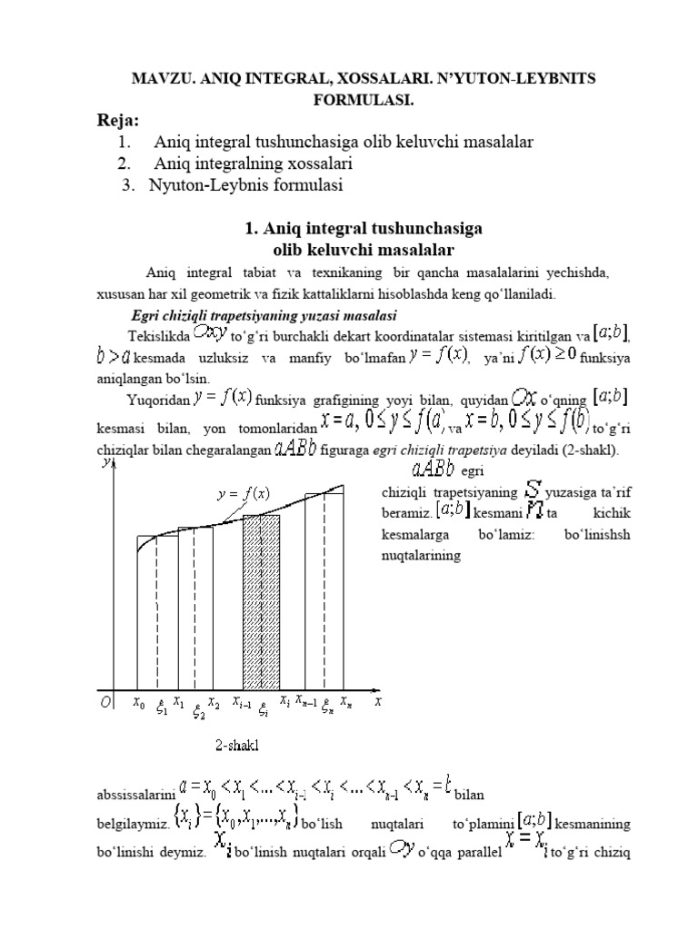 Aniq Integral | PDF