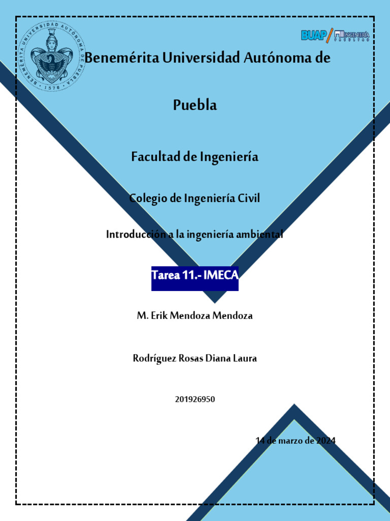 Tarea 11-IMECA | PDF | La contaminación del aire | Entorno natural
