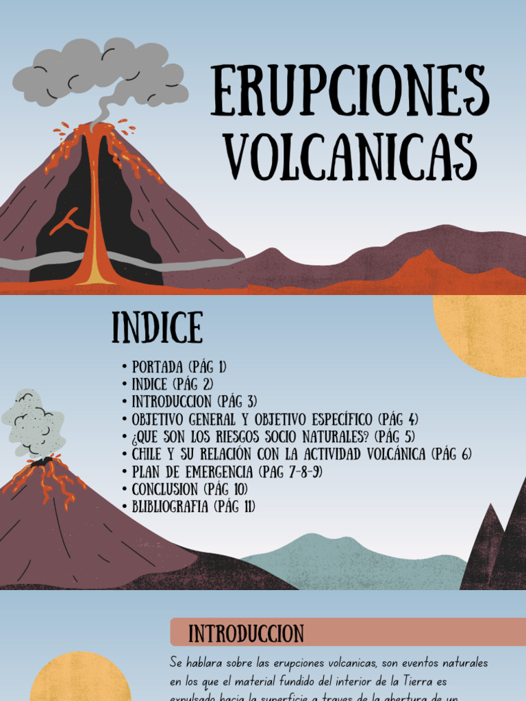 Presentacion Sobre Volcanes | PDF | Volcán | Tipos de erupciones volcánicas