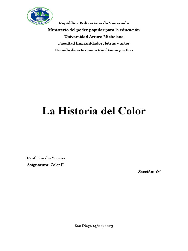 Historia Del Color II | PDF | Color | Ligero