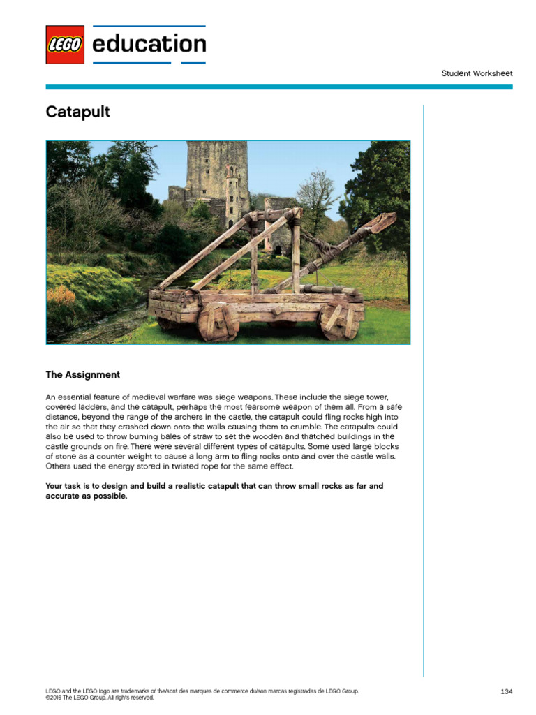 Catapult Ps Student Worksheet | PDF | Brainstorming | Castle