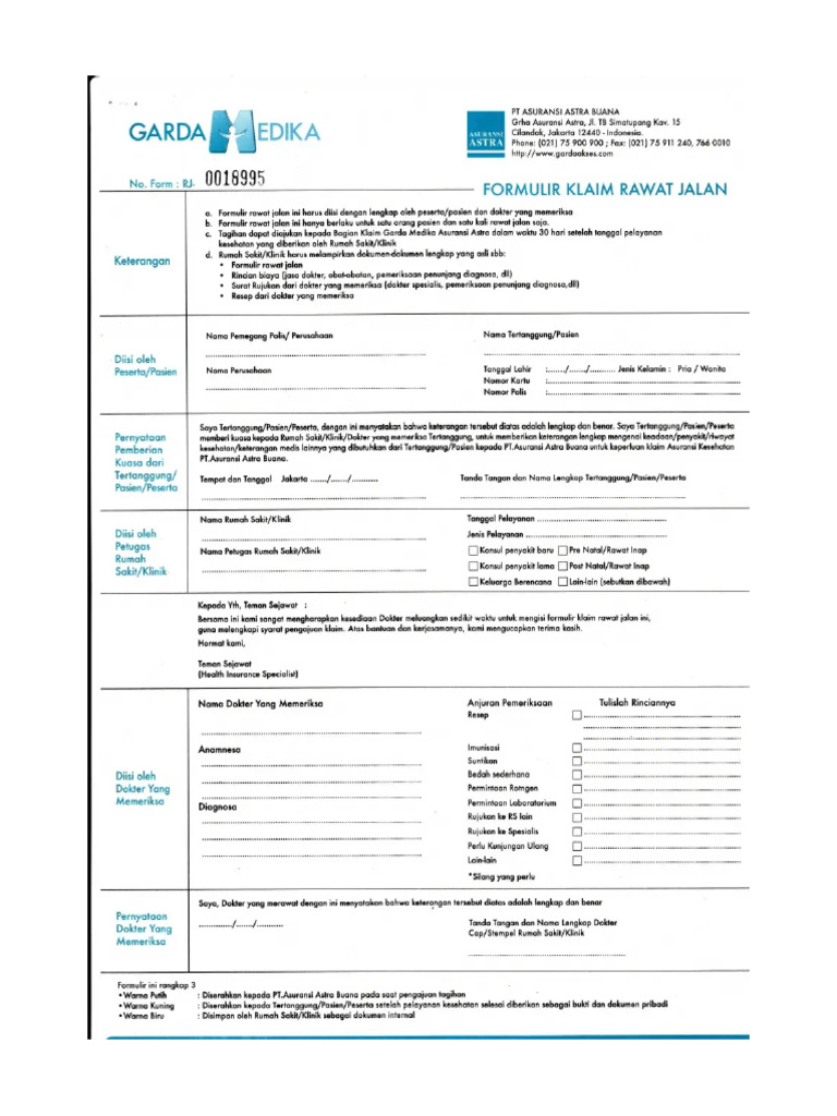 Form Garda Medika | PDF