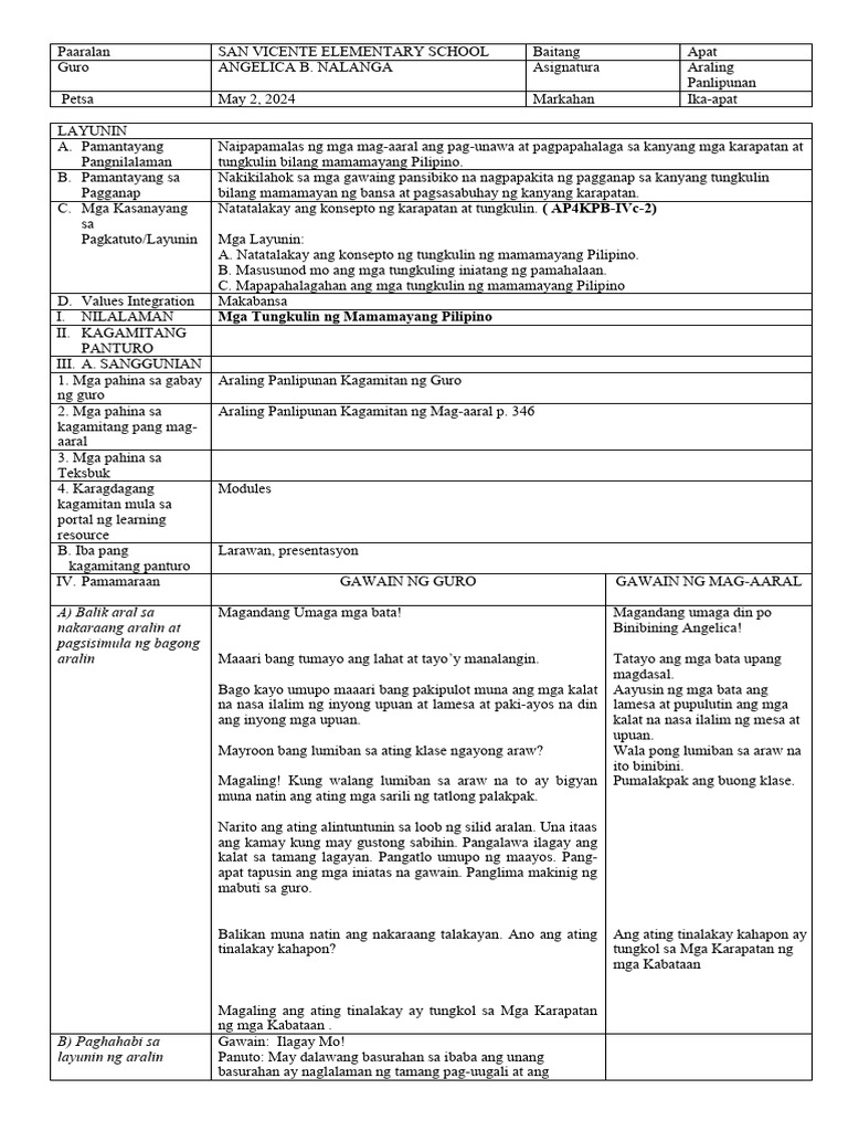 Lesson-Plan-For Final Demo AP - 041415 | PDF