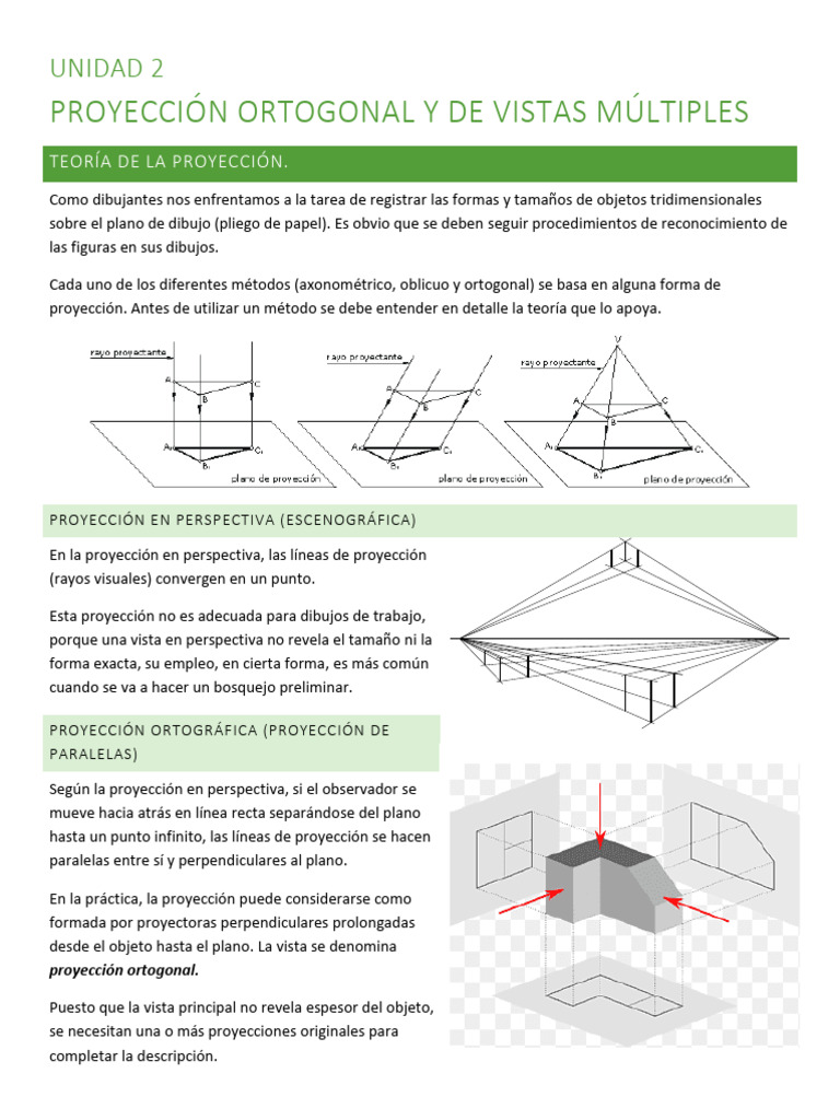 Sistemas de Proyeccion | PDF | Perspectiva (Gráfica) | Geometría euclidiana