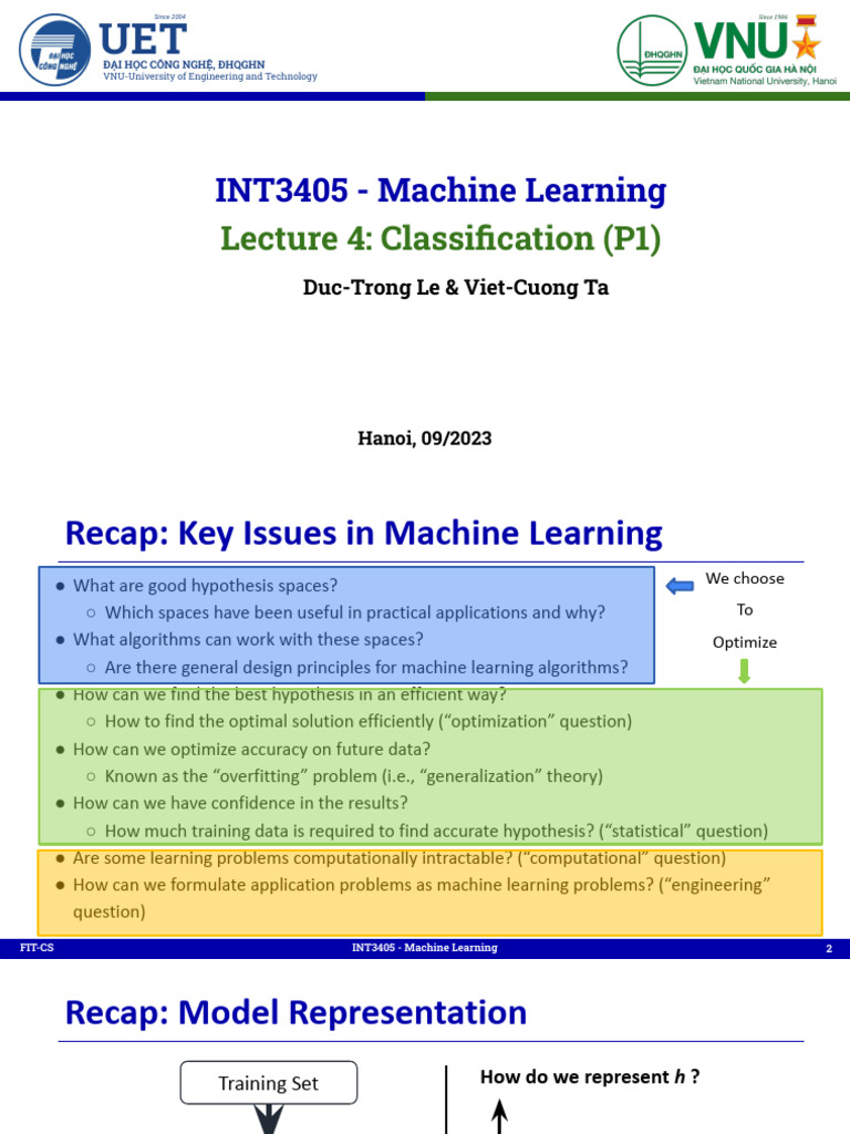 Lecture 4 Classification P1 | PDF | Machine Learning | Logistic Regression