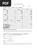 Cash Audit Form | PDF