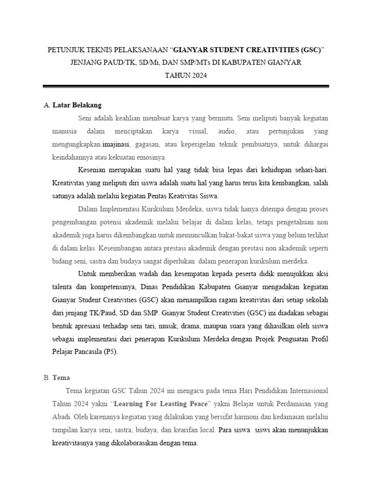 GSC Tahun 2024 | PDF