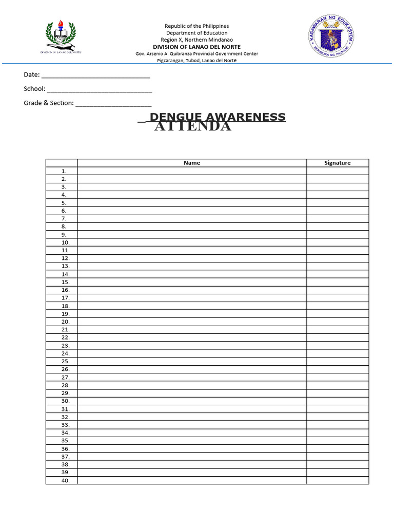 One Health Week Attendance | PDF | Philippines