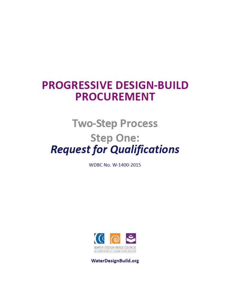 WDBC PDB Procurement Guide W-1400 - 2 Step RFQ - Step 1 - 2016 Updated ...