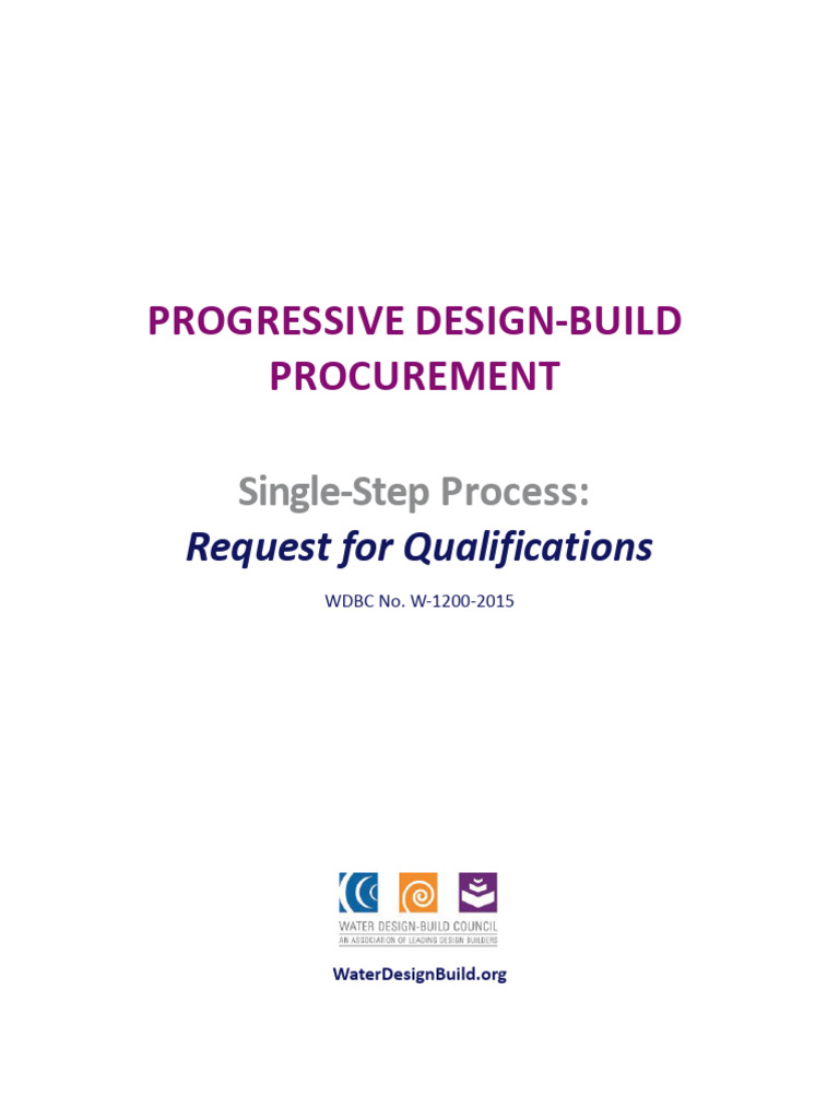 WDBC PDB Procurement Guide W - 1200 - Single-Step RFQ - 2016 Updated | PDF | Insurance | Joint ...