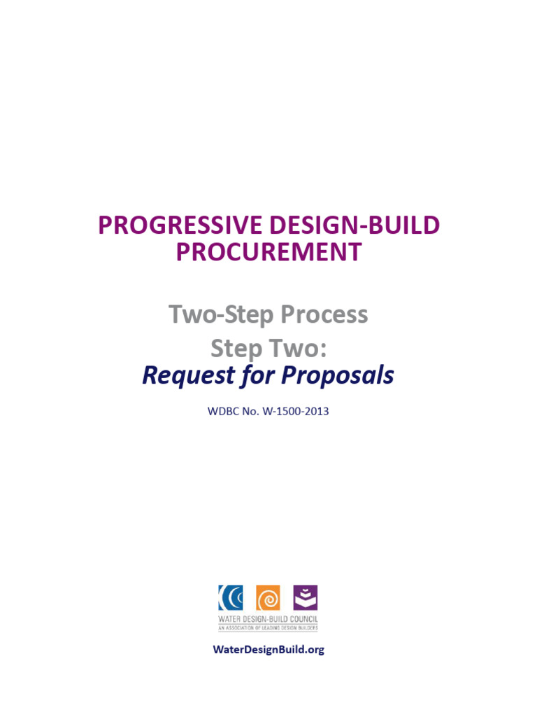 WDBC W-1500-3013 25 March - 2step, Step 2 RFP | PDF | Request For Proposal | Procurement