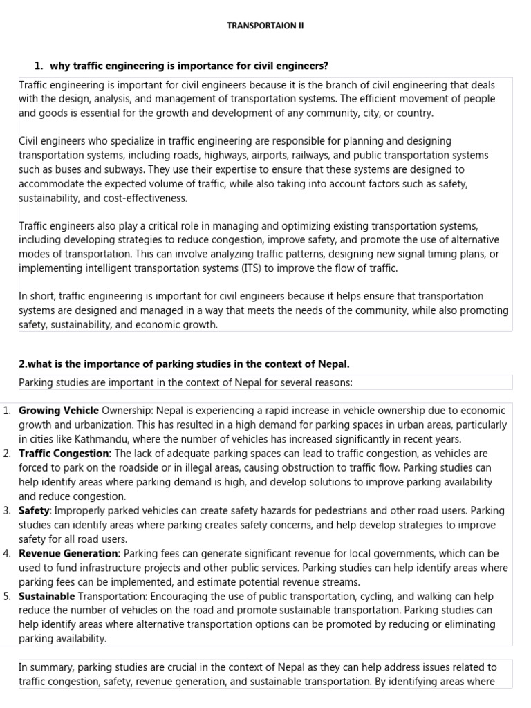 Traffice Note | PDF | Traffic | Road Surface