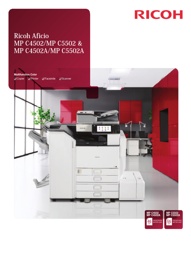 broch_Aficio_MP_C4502_C5502 | PDF | Image Scanner | Fax
