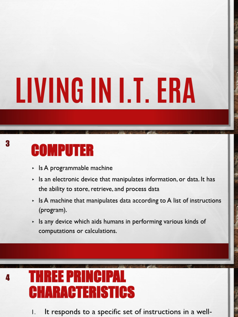 Living in IT Era - L2 | PDF | Information Technology | Internet