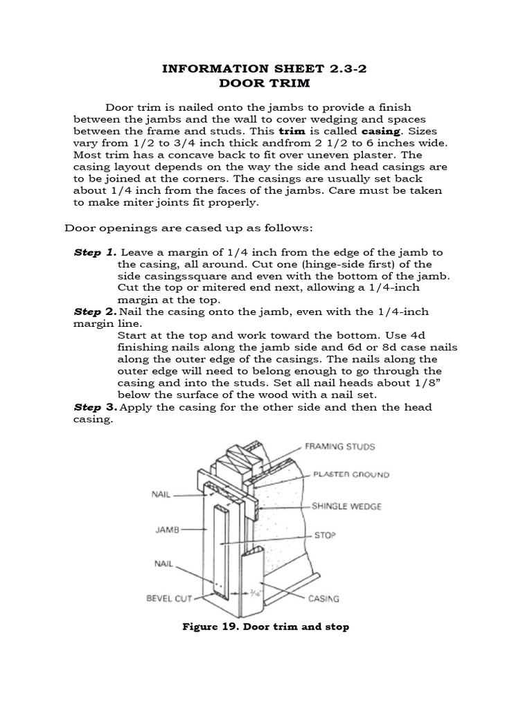 Information Sheet 3.2-3-4 | Download Free PDF | Door