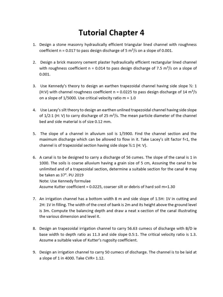 Tutorial_Chapter4 | PDF | Soil Mechanics | Earth Sciences