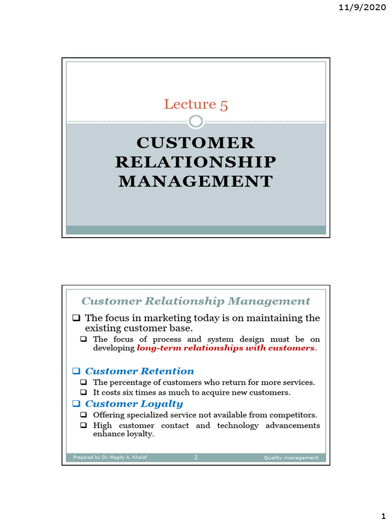 Effective Customer Relationship Management | PDF | Customer ...