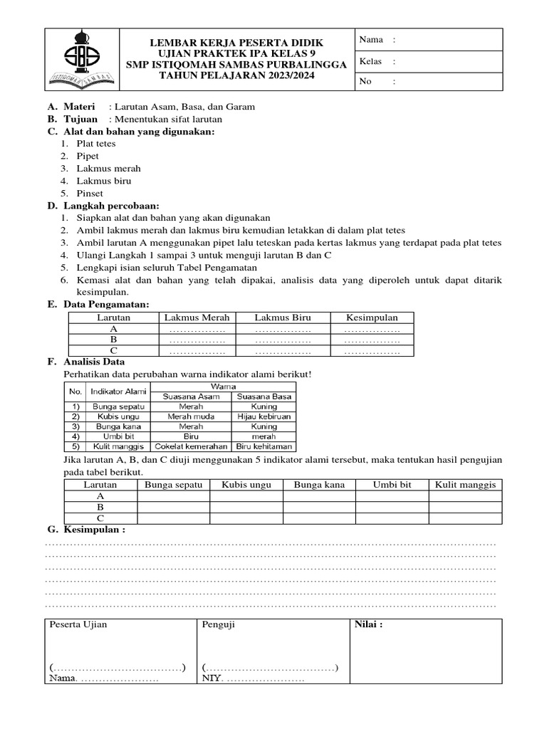 LKPD Uprak 2324 | PDF