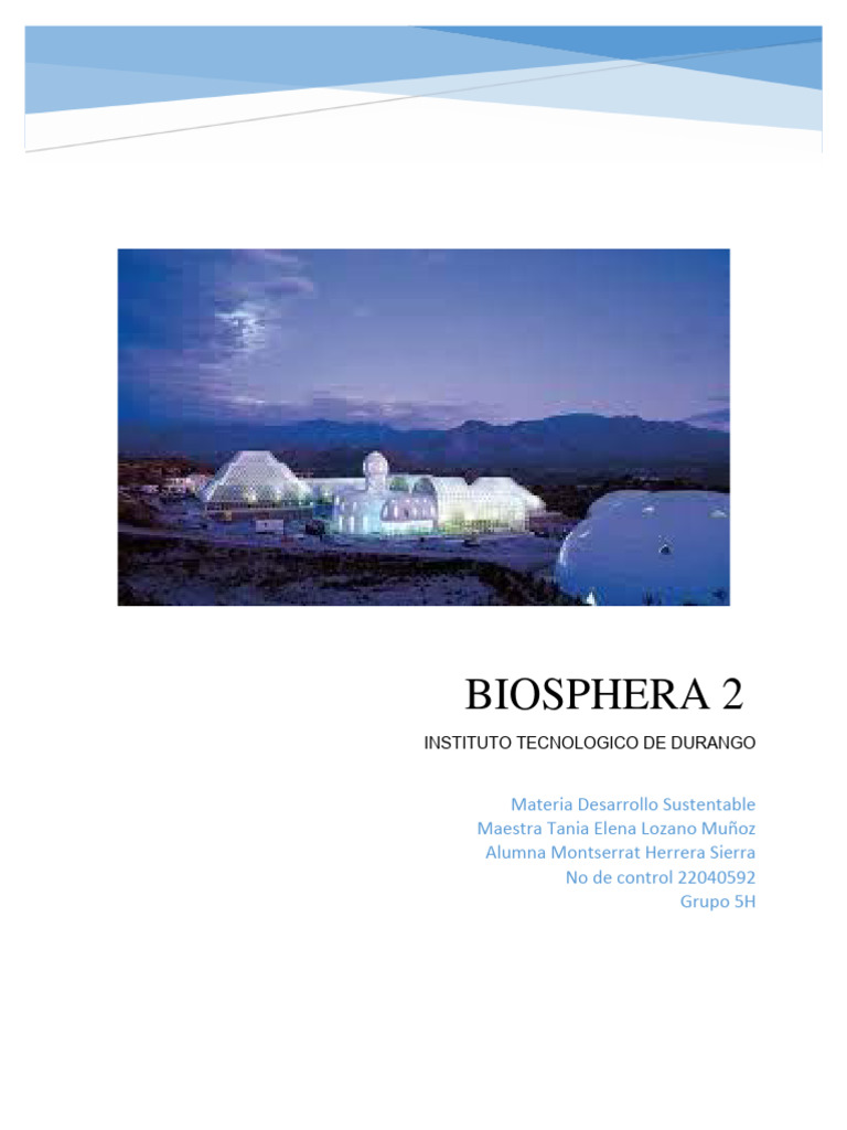 Biosphera 2 | PDF | Tierra | Naturaleza