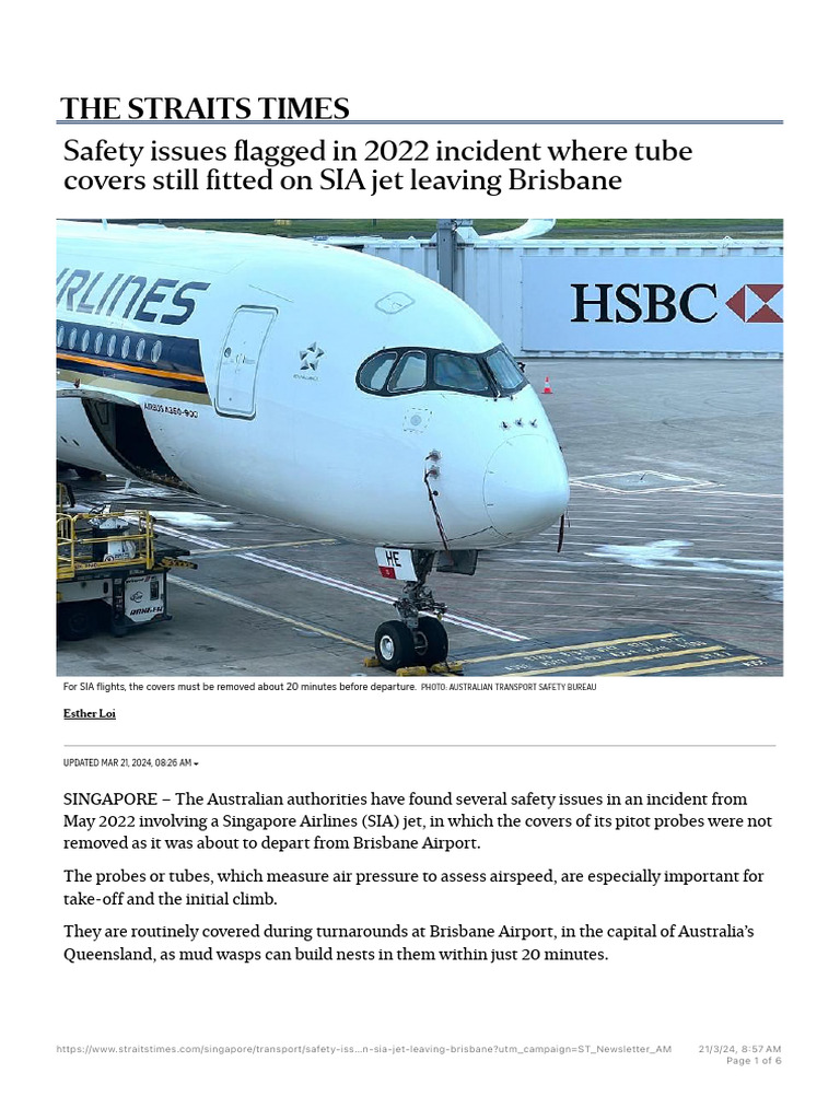 Safety Issues Flagged in 2022 Incident Where Tube Covers Still Fitted ...