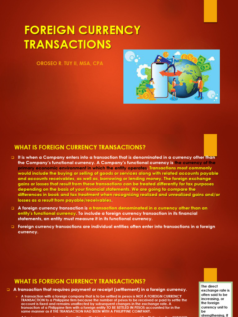 Foreign Currency Transactions | PDF | Exchange Rate | Historical Cost