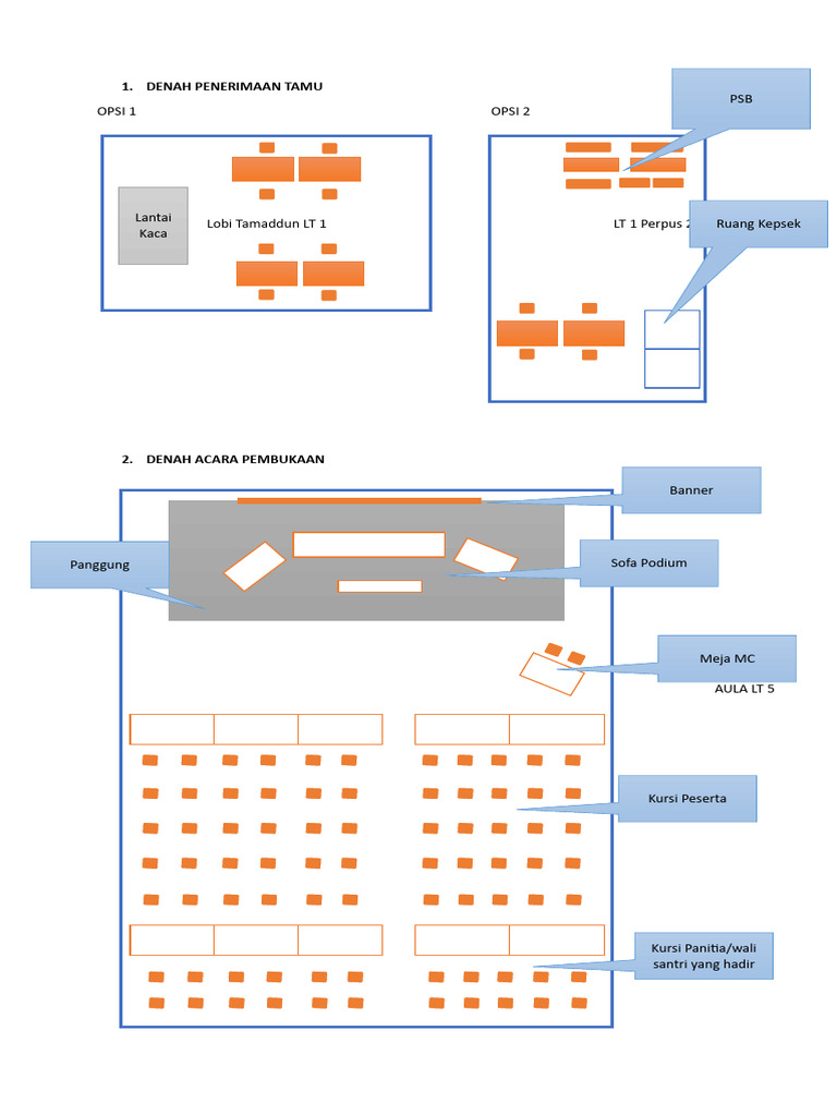 Denah Acara dan Ujian di Aula | PDF