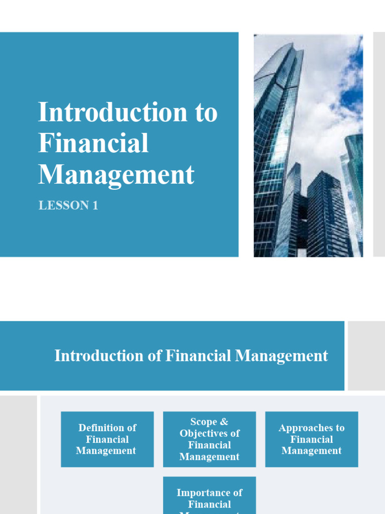 FM - Lesson 1 - Introduction to Financial Management | PDF | Economics ...
