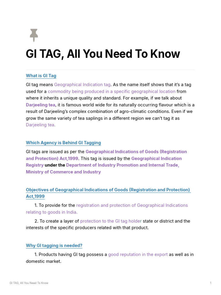 GI - TAG - All - You - Need - To - Know Final | PDF | Monopoly ...