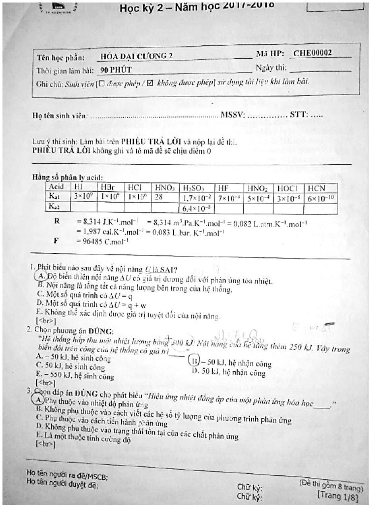 Hoa Dai Cuong 2 de CK Hoa 2 (Cuuduongthancong - Com) | PDF