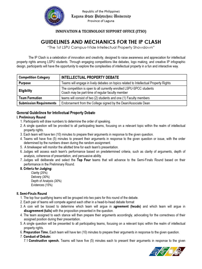 Guidelines For IP Clash ITSO Logo Making Contest | PDF | Computers