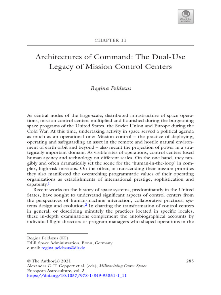 Architectures_of_Command_The_Dual_Use_Le | PDF | Project Mercury | Flight Controller