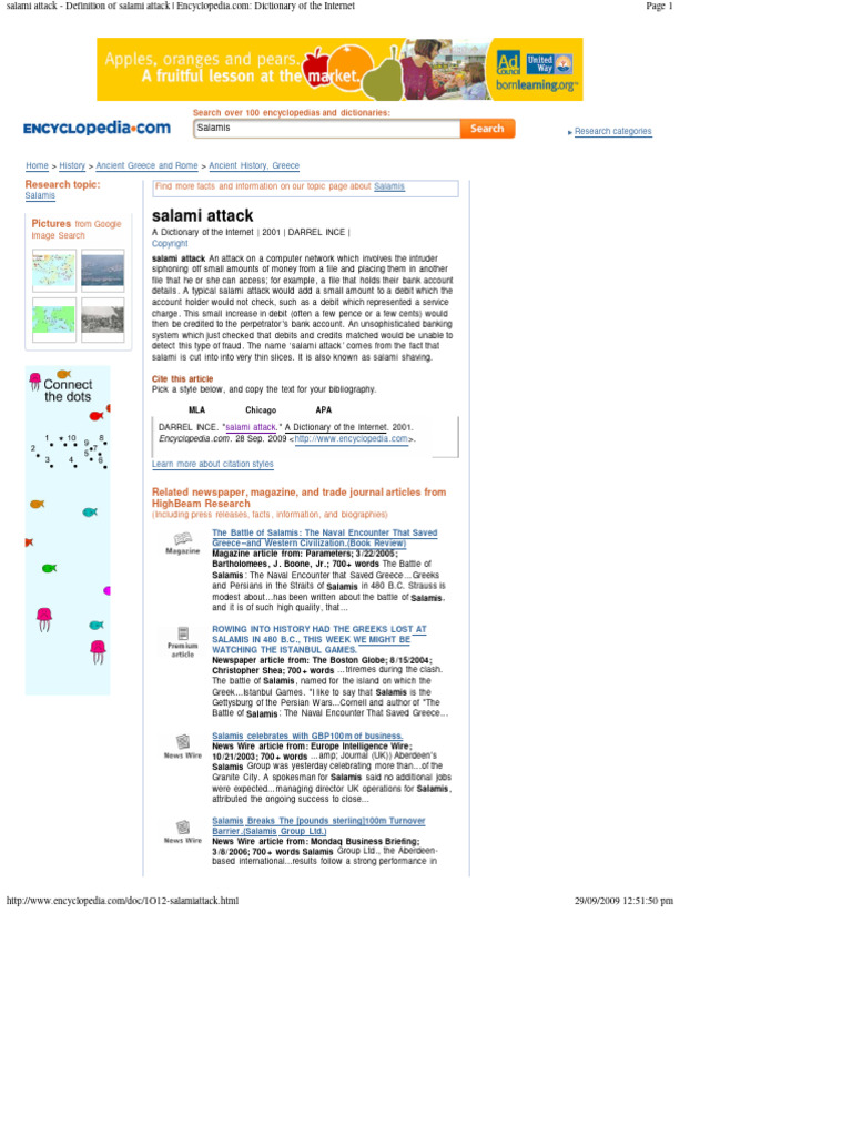 Salami Attack - Definition of Salami Attack - Encyclopedia - Com ...