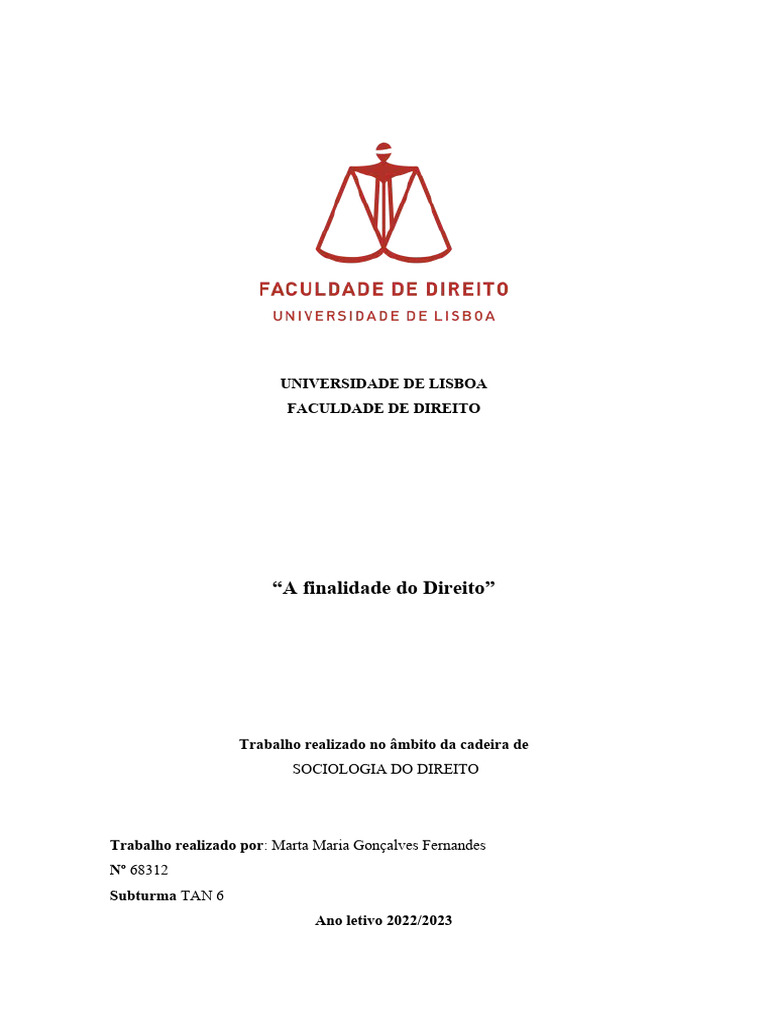 Finalidade do Direito segundo Ihering | PDF | Sociologia | Justiça