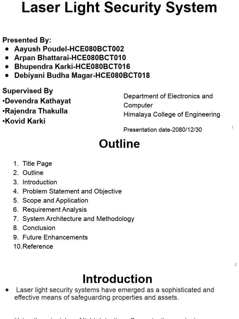 Laser Security for Engineers | PDF | Security Alarm | Electrical Network