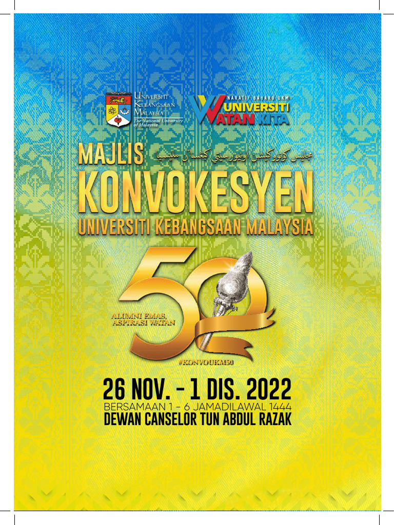 Buku Konvokesyen UKM Kali Ke 50 | PDF