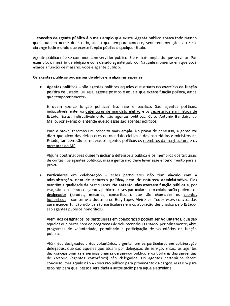 Tipos de Agentes Públicos e Suas Funções | PDF | Salário ...