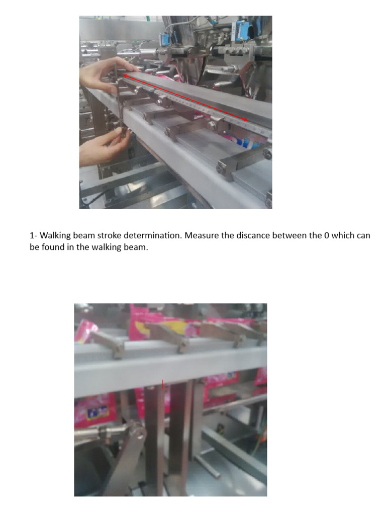 Walking beam stroke and position adjustment | PDF