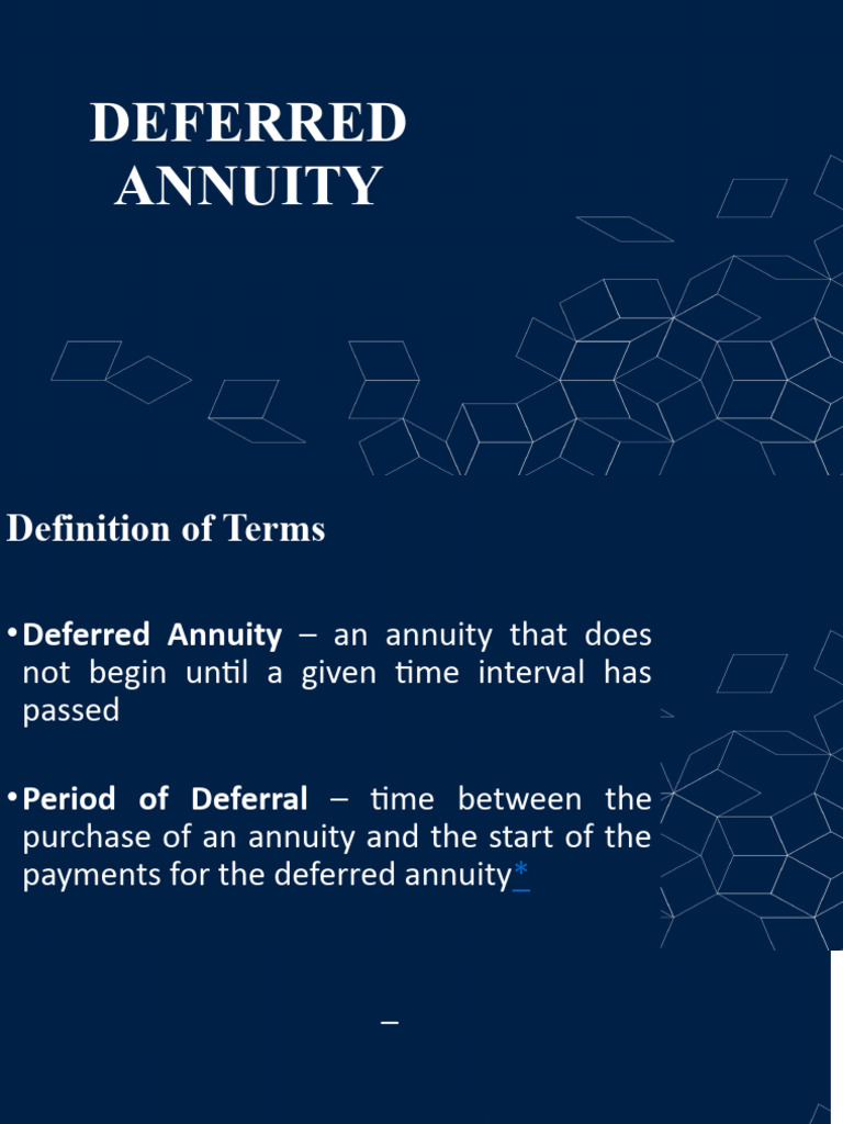 DEFERRED ANNUITY Final | PDF | Interest | Personal Finance