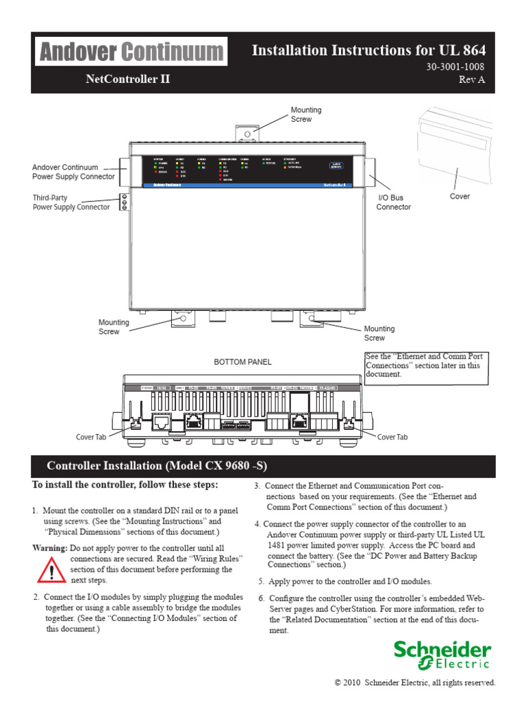 Netcontroller II For Ul864 Installation Instructions - en | Download Free PDF | Power Supply ...