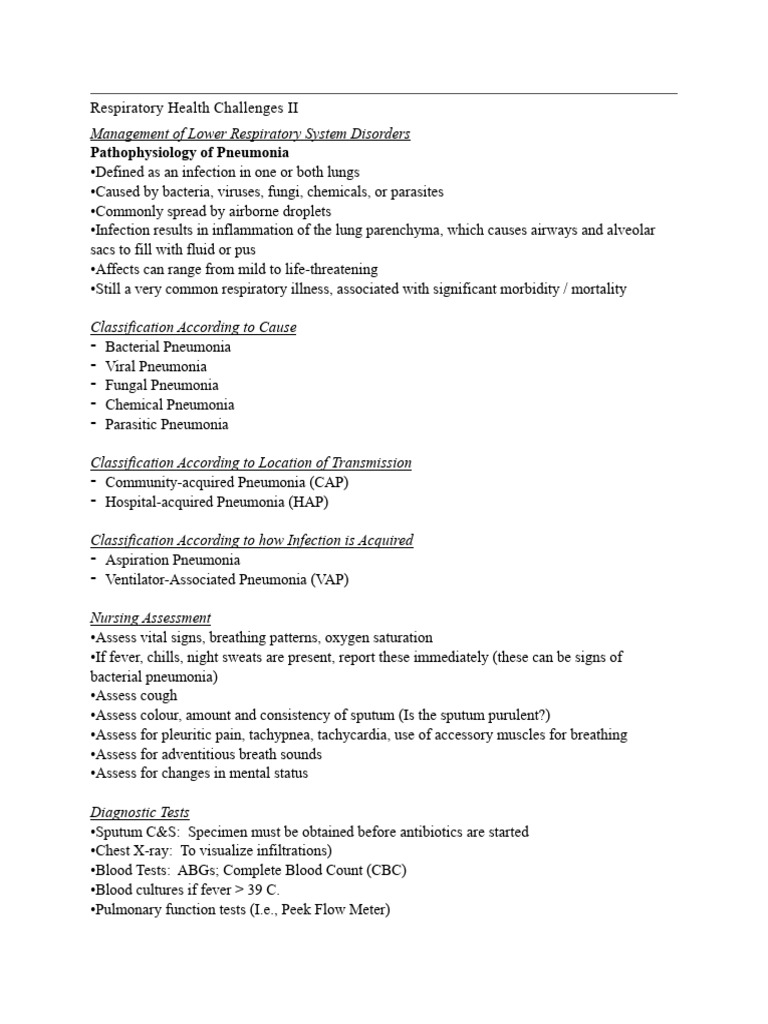 RESP | PDF | Pneumonia | Tuberculosis
