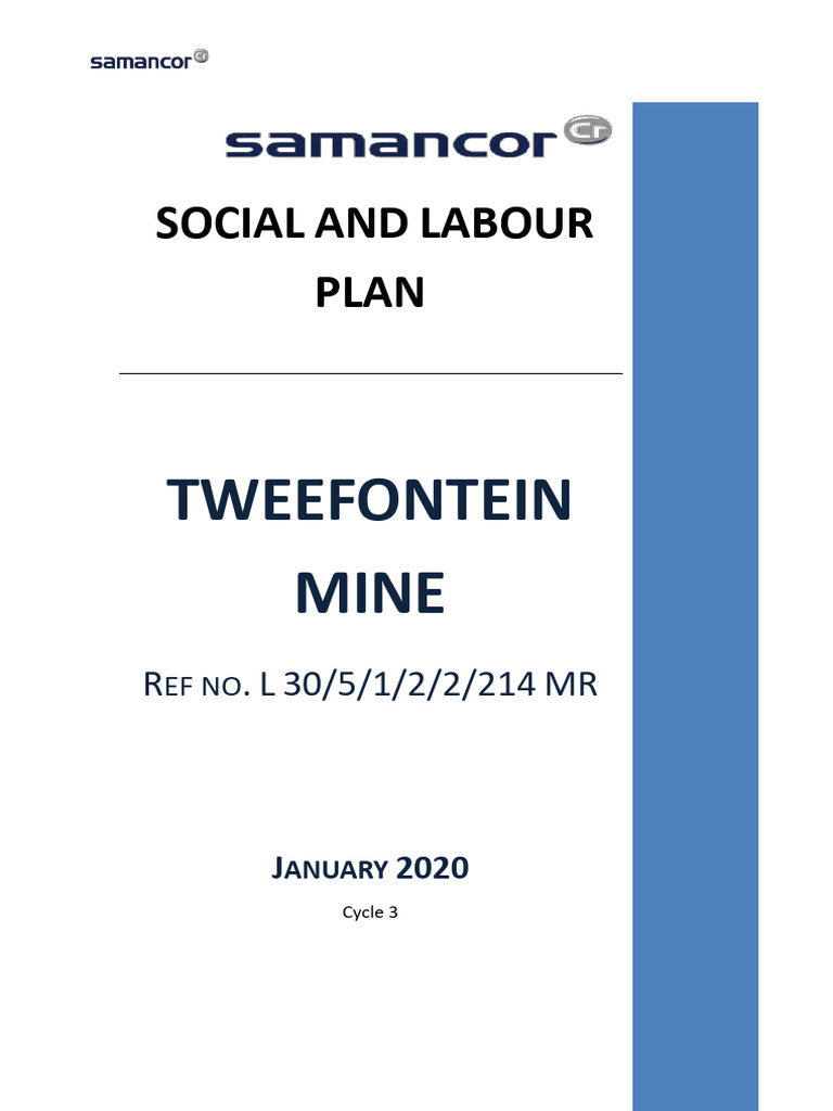 Tweefontein Mine Social and Labour Plan | PDF | Employment | Literacy