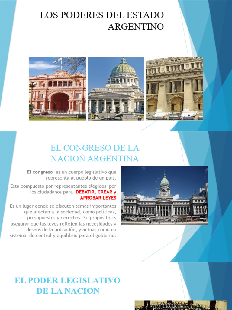 Los Poderes Del Estado Argentino | PDF | Legislador | Gobernancia