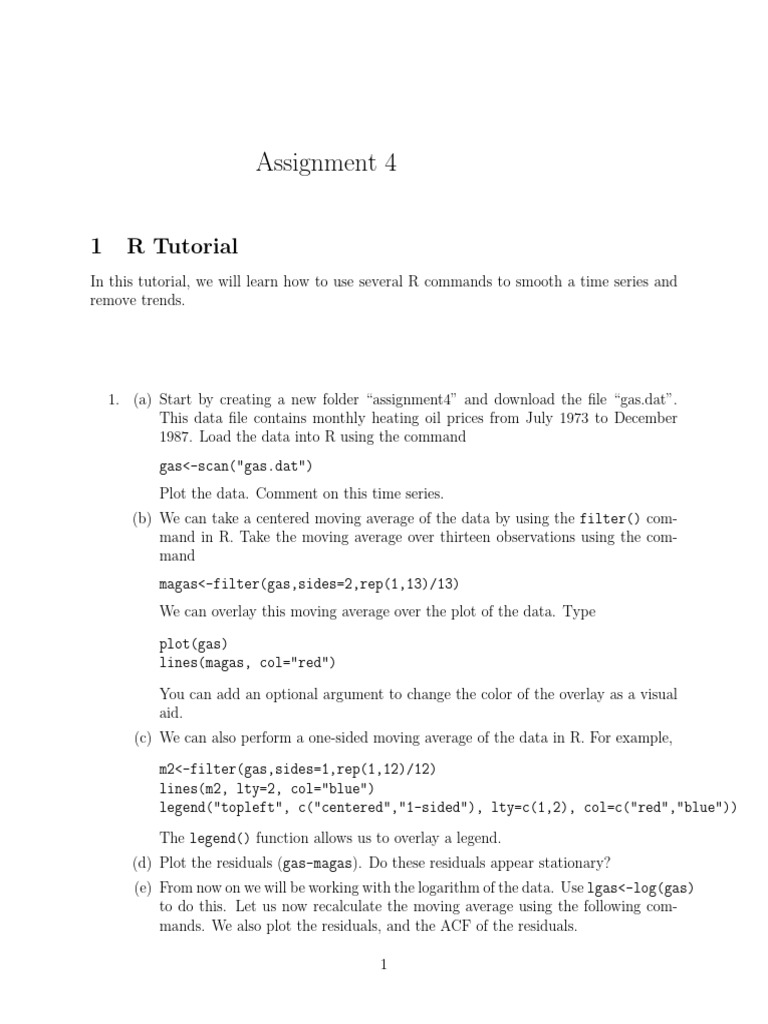 Assignment 4: 1 R Tutorial | PDF | Thermodynamics | Continuum Mechanics
