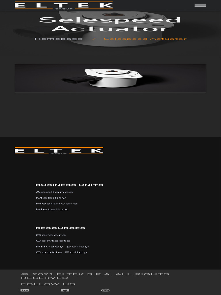 Selespeed Actuator - Eltek Group | PDF