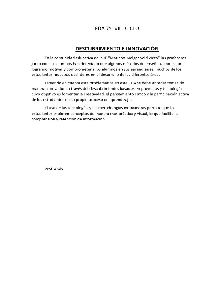 Situación Significativa - Eda - 7 Ciclo Vii | PDF | Crecimiento personal y profesional