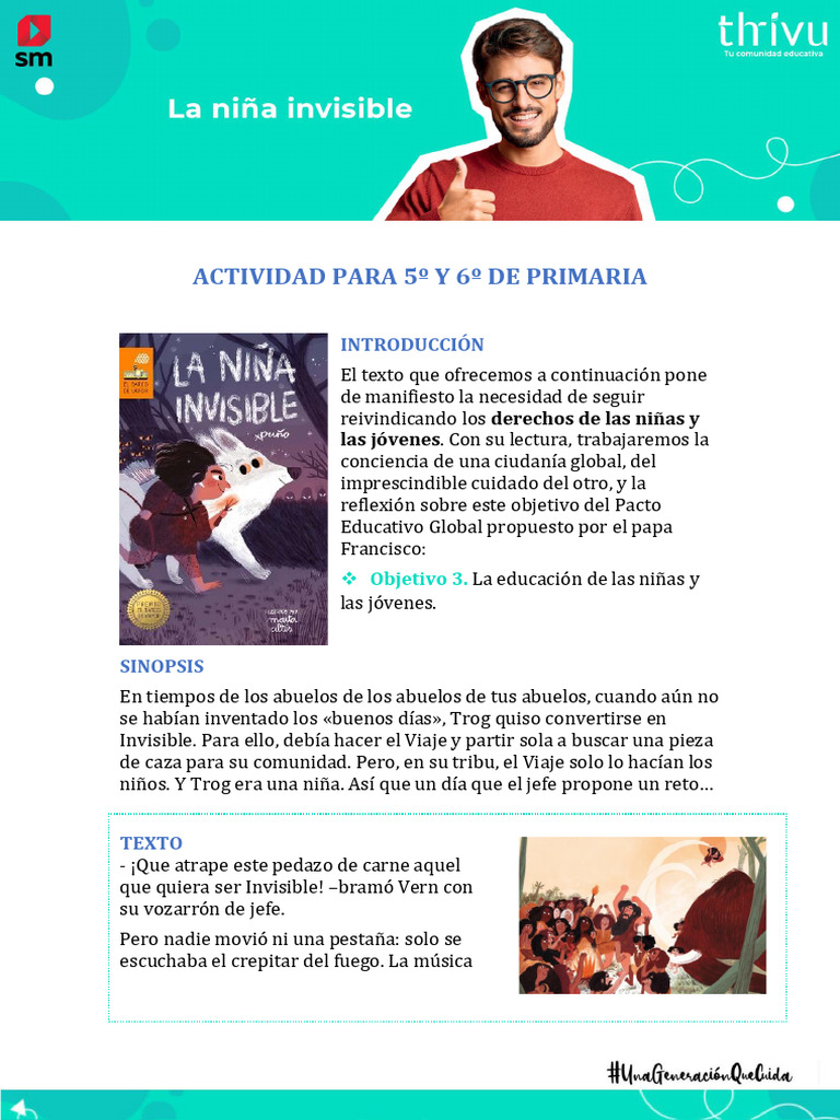 Primaria La niña invisible 5-6 grad | PDF
