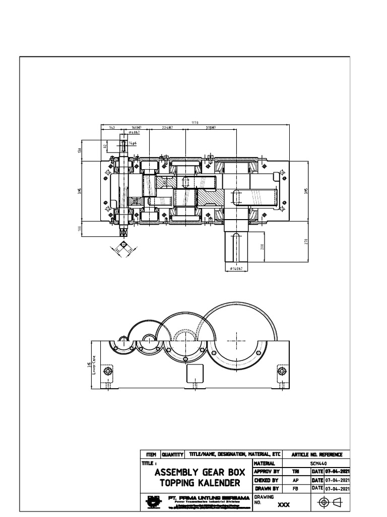 Gear Box Topping Kalender No 2,3,4 - Assembly | PDF