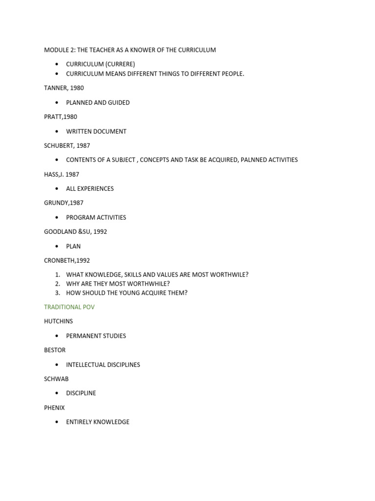 Module 2 | PDF | Curriculum | Psychological Concepts