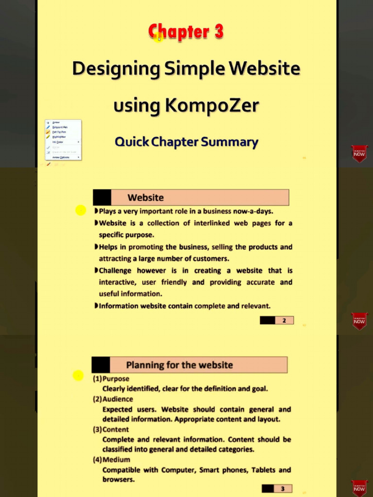 Designing Simple Website Using Kompozer ch3 | PDF | World Wide Web ...